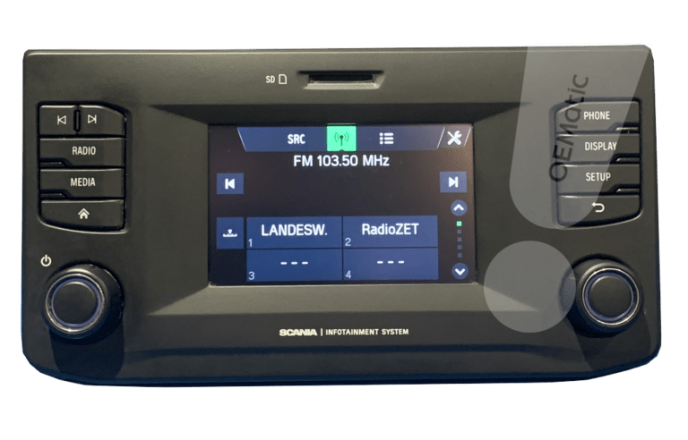 Dlaczego radio Scania AUS4 Basic i STD zawiesza się na logo? | OEMatic